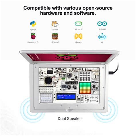 crowpi2 all in one raspberry pi laptop for programming and hardware