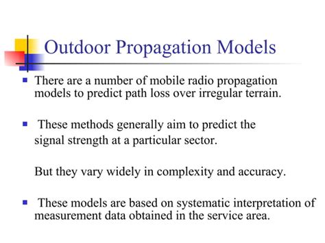 Outdoor Indoor Propagation Ppt