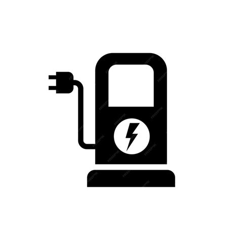 전기 자동차 충전소 아이콘 프리미엄 벡터