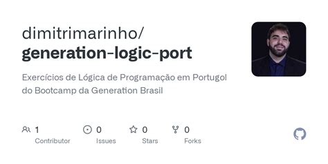Github Dimitrimarinhogeneration Logic Port Exercícios De Lógica De