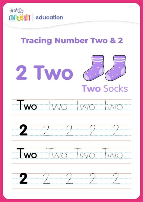 Number 2 Tracing Worksheets For Preschoolers And Kindergarten