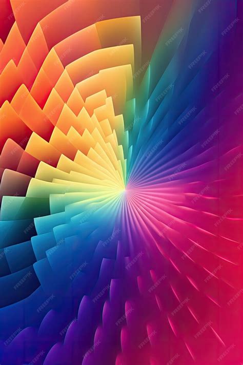 Premium Ai Image Abstract Color Gradients Fibonacci Grid Illusion Ai