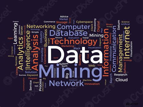word cloud background concept for data mining internet technology