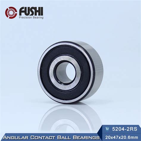 5204 2RS Bearing 20 x 47 x 20.6 mm ( 1 PC ) Axial Double Row Angular ...