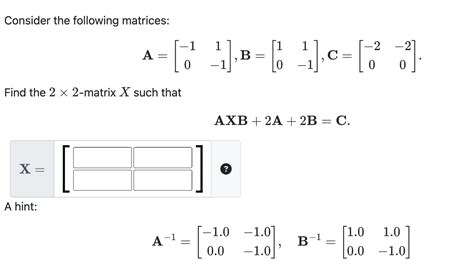 Solved Consider the following matrices: | Chegg.com