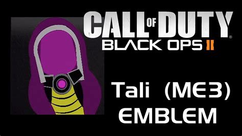 Black Ops 2 Tali Mass Effect 3 Emblem Youtube
