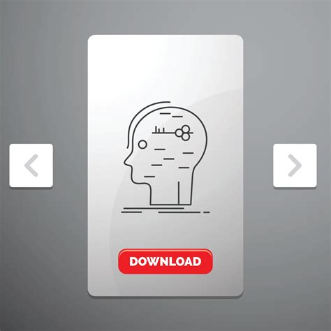 Brain Hack Hacking Key Mind Line Icon 13299052 Vector Art At Vecteezy
