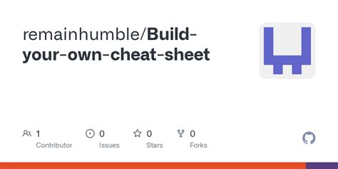 GitHub Remainhumble Build Your Own Cheat Sheet