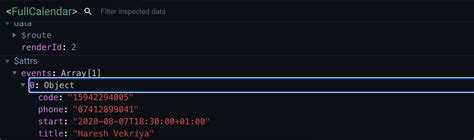 Resources And Events Created As Vue Data Are Not Loaded Correctly