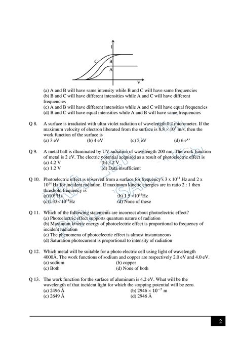 SOLUTION Photoelectric Effect Iit Jee Problems Studypool