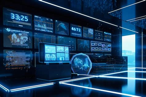 Premium Photo Immersive Graph Display With Bright Cyan Numbers Represents Fintech Innovation