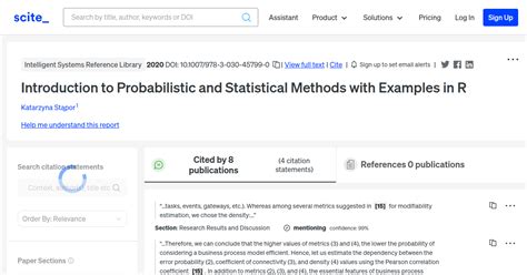 Introduction To Probabilistic And Statistical Methods With Examples In R
