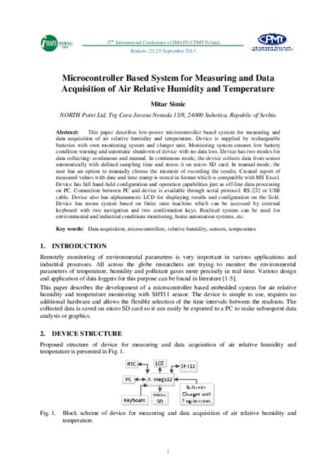 Pdf Microcontroller Based System For Measuring And Data Acquisition