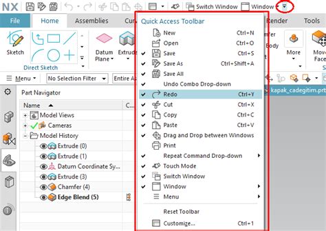 Quick Access Toolbar Cad Tips