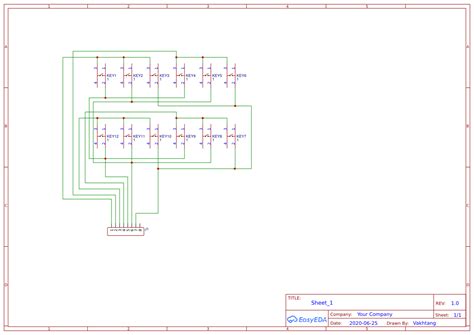 Matrix Keyboard EasyEDA Open Source Hardware Lab