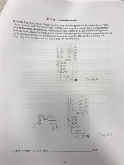 solved pre lab switch debouncing given the logic diagrams