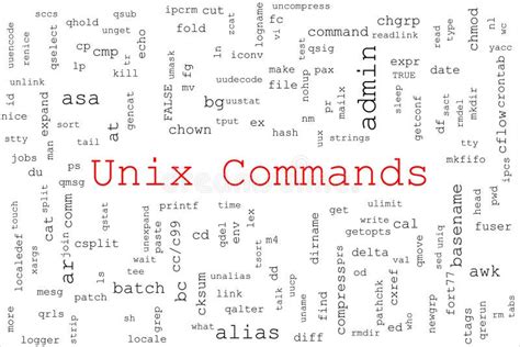 Unix Commands Stock Illustrations 20 Unix Commands Stock