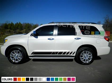 Set Of Side Stripes Decal Sticker Kit For Toyota Sequoia Sport Trunk R