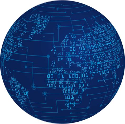 Modern Technology World Map Globe Crop Out PNG