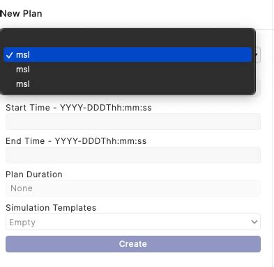 Include Mission Model Version In Drop Down When Creating New Plan Issue NASA AMMOS