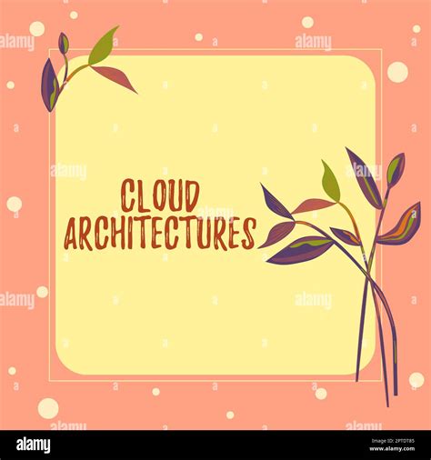 Sign Displaying Cloud Architectures Word For Various Engineered Databases Softwares
