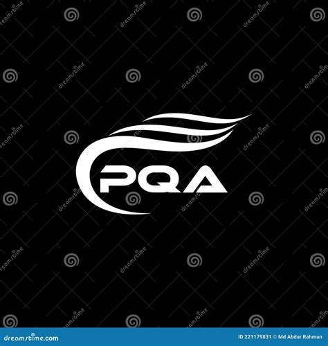 Pqa Letter Logo Design On Black Background Pqa Creative Initials Letter Logo Concept Stock