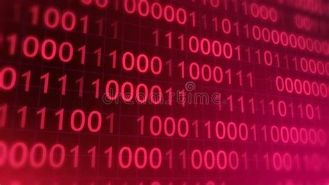 Binary Code 3d Bg With Camera Movement Abstract Binary 0 And 1 Stock