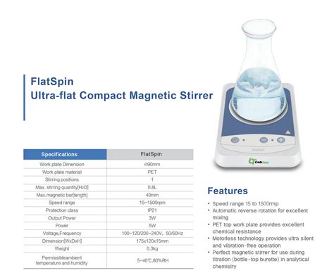 Flatspin Ultra Flat Compact Magnetic Stirrer Labtex Biotech China Co Ltd