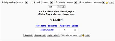 Participation Report Moodledocs