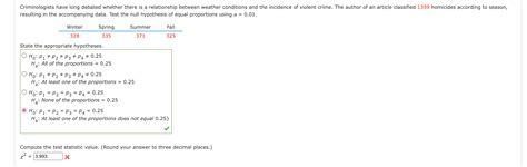 solved compute the test statistic value round your answer