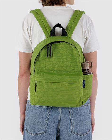 Medium Nylon Backpack Green Juice Baggu