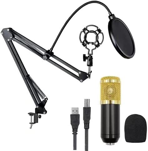 CYXZIM Professional Studio Microphone Kit USB Condenser Recording Mic With Boom Arm For Gaming