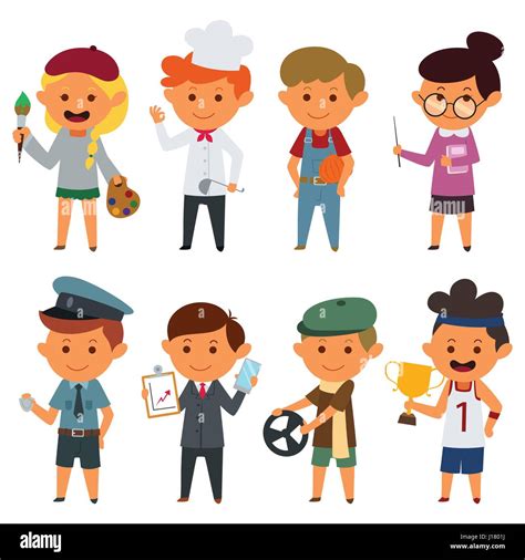 Cartoon Career People Clip Art Different Professions Illustrations