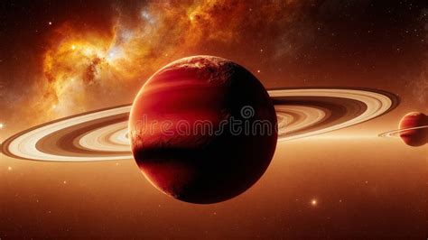 Majestic Planetary Ring System In Space Stock Illustration Illustration Of Materials Details