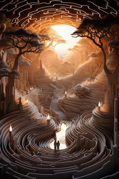 Premium Photo Multiple Paths Leading To A Single Goal Convergence Achieved