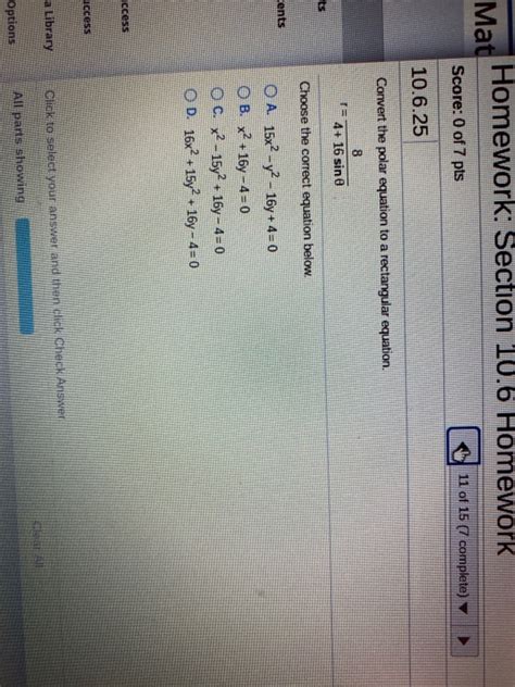 Solved Mat Homework Section 10 6 Homework Score 0 Of 7 Pts