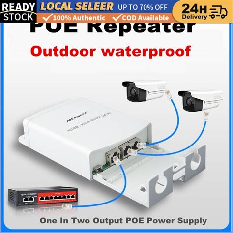 Poe Extender Outdoor 200 Meters Network Extension 1 In 2 Output Poe Repeater Shopee Malaysia