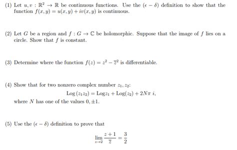Solved Let U V R R Be Continuous Functions Use The Chegg