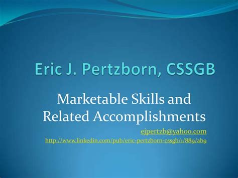 Eric Pertzborn Accomplishments Ii Pptx