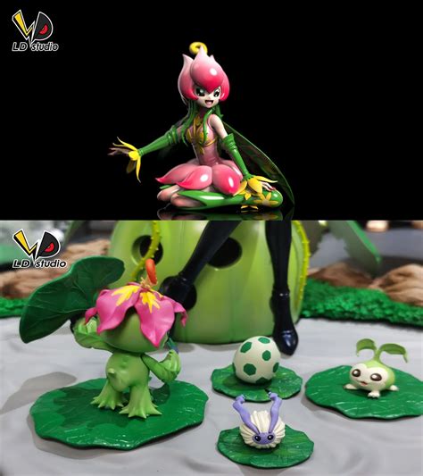 Mh Scale Solid Colour Lilimon And Palmon And Tanemon And Yuramon And Egg