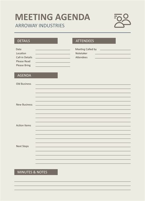 sample meeting notes template