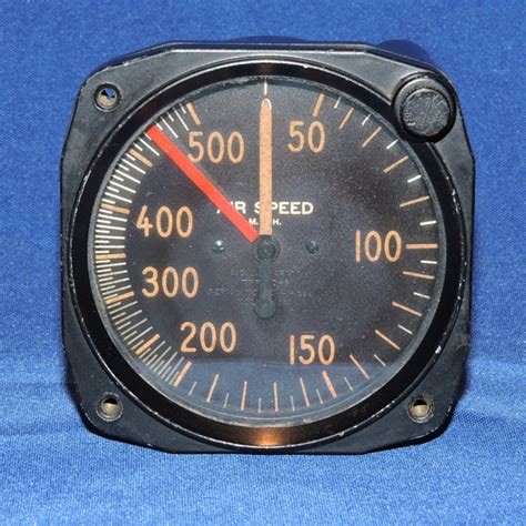 Airspeed Indicator 500 Mph Type D 6 Pn 586s 025 Aeroantique