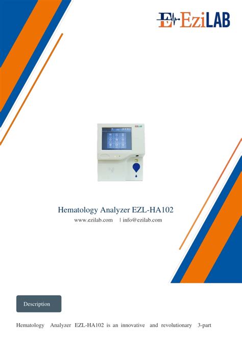 Ppt Hematology Analyzer Ezl Ha102 Powerpoint Presentation Free