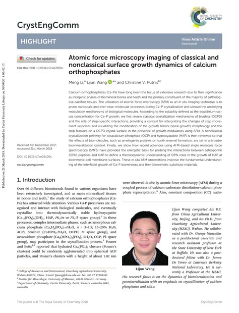 Pdf Atomic Force Microscopy Imaging Of Classical And Nonclassical Surface Growth Dynamics Of