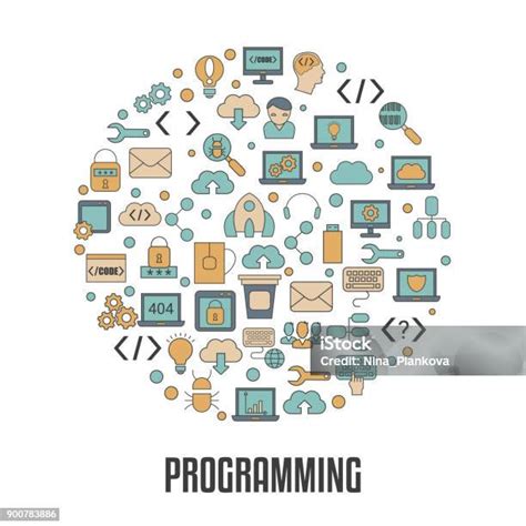Konsep Pengkodean Dan Pemrograman Ilustrasi Stok Unduh Gambar Sekarang Antarmuka Pengguna