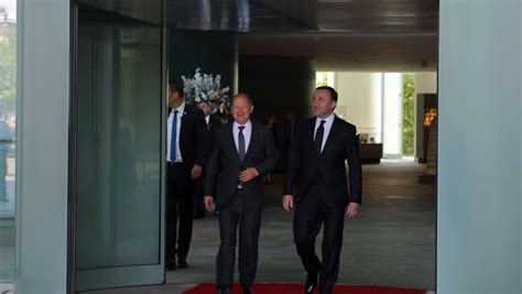 ირაკლი ღარიბაშვილი ოლაფ შოლცს შეხვდა Metronome Ge