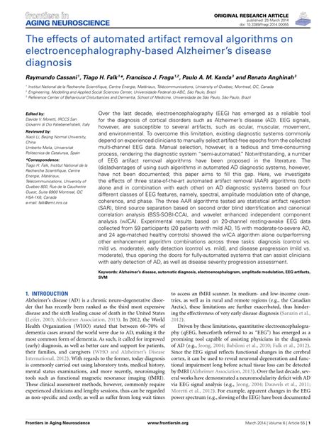 Pdf The Effects Of Automated Artifact Removal Algorithms On Electroencephalography Based