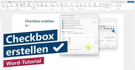 checkbox oder häkchen mit shortcut einfügen word tutorial
