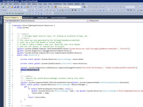 Coding Adventures Silverlight And Strongly Typed Resource Classes