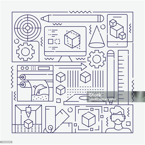 3d 프린팅 및 모델링 개념 디자인은 편집 가능하며 색상을 변경할 수 있습니다 웹 디자인 모바일 포스터 책 잡지 등 많은 분야에서 사용할 수있는 화려하고 세련된 디자인 많은
